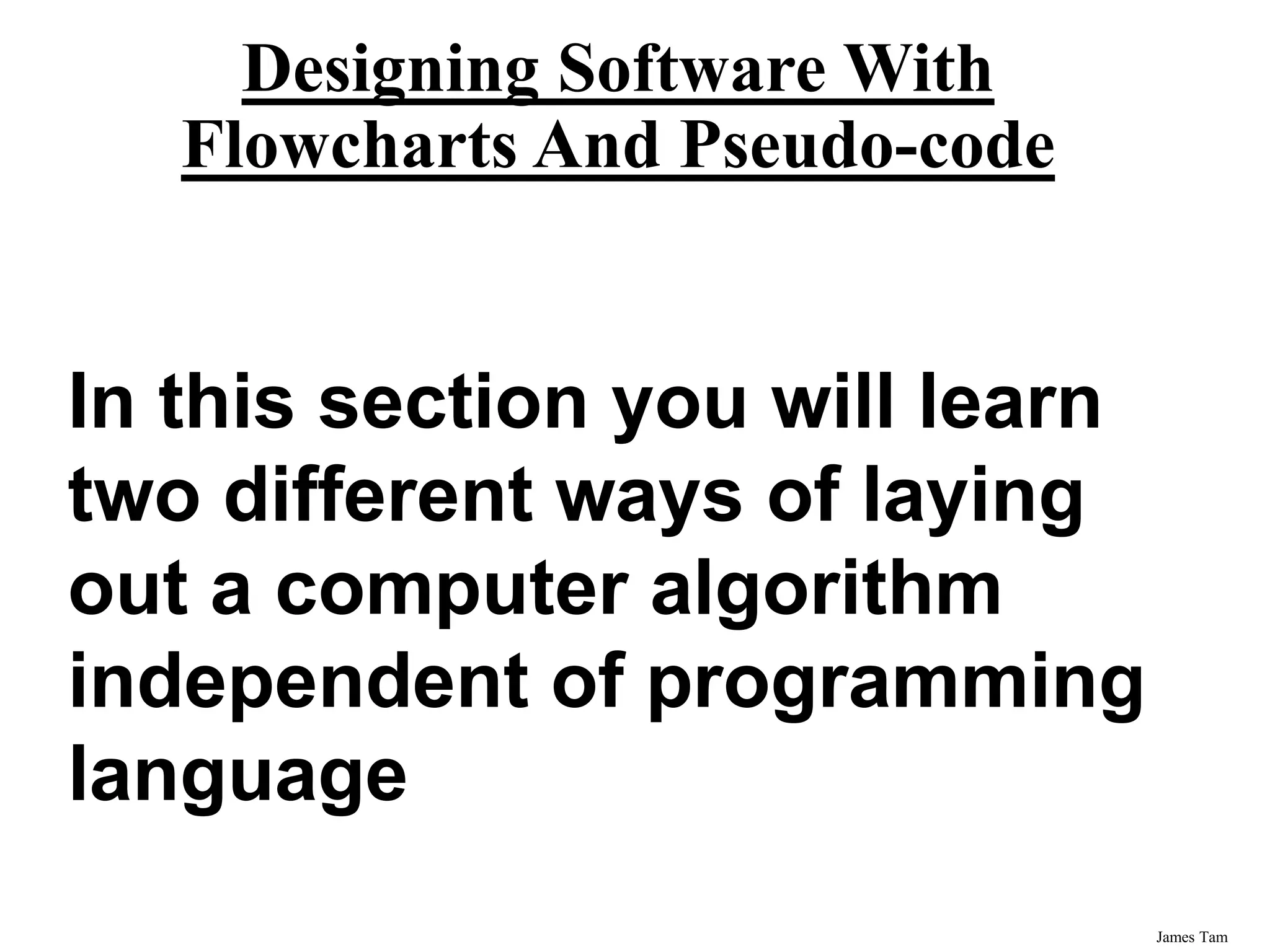 Design flowcharts week 6 2019 2020 | PPT