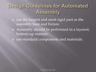 Design For Assembly | PPTX