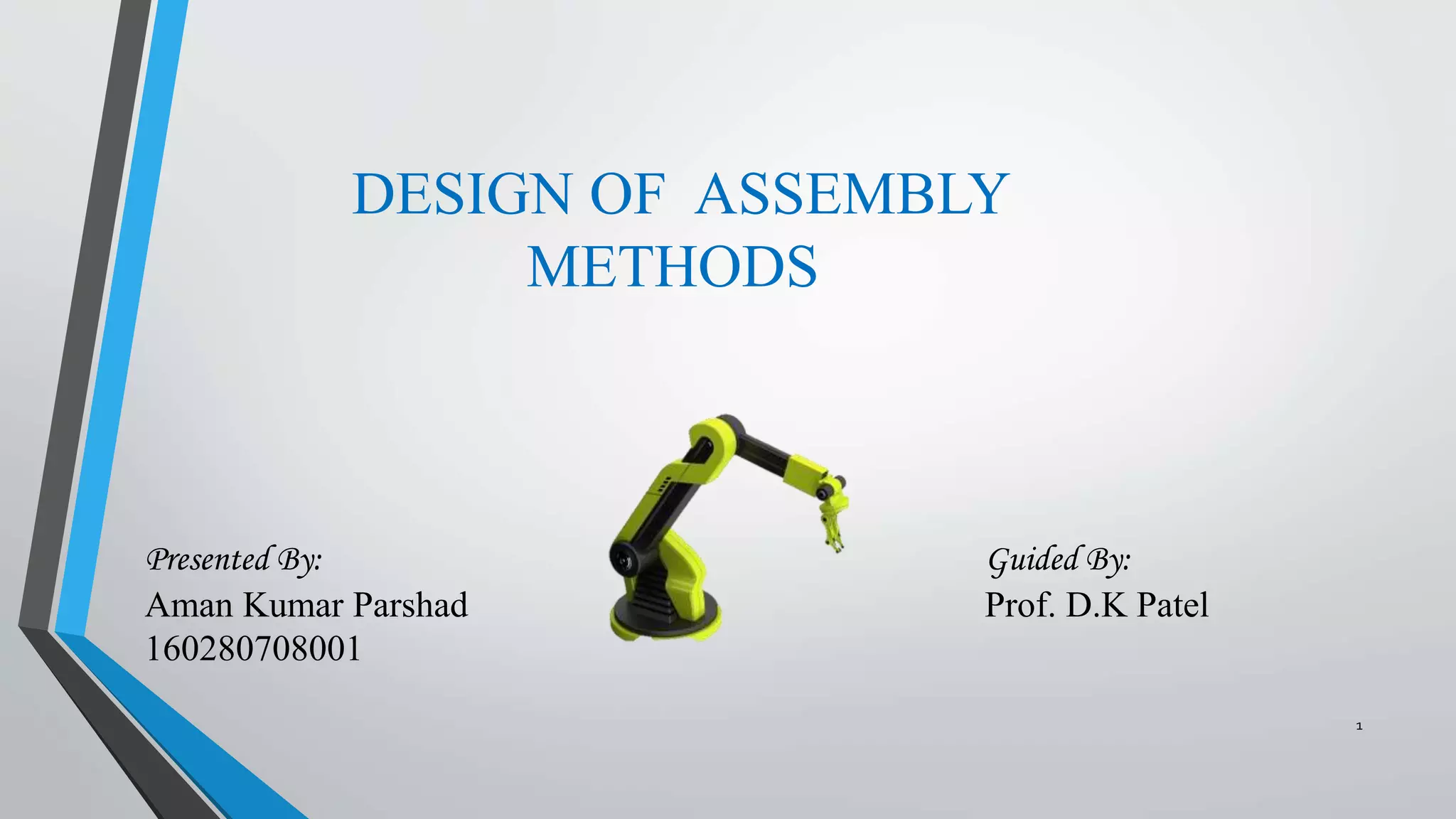 Design for assembly methods | PPT