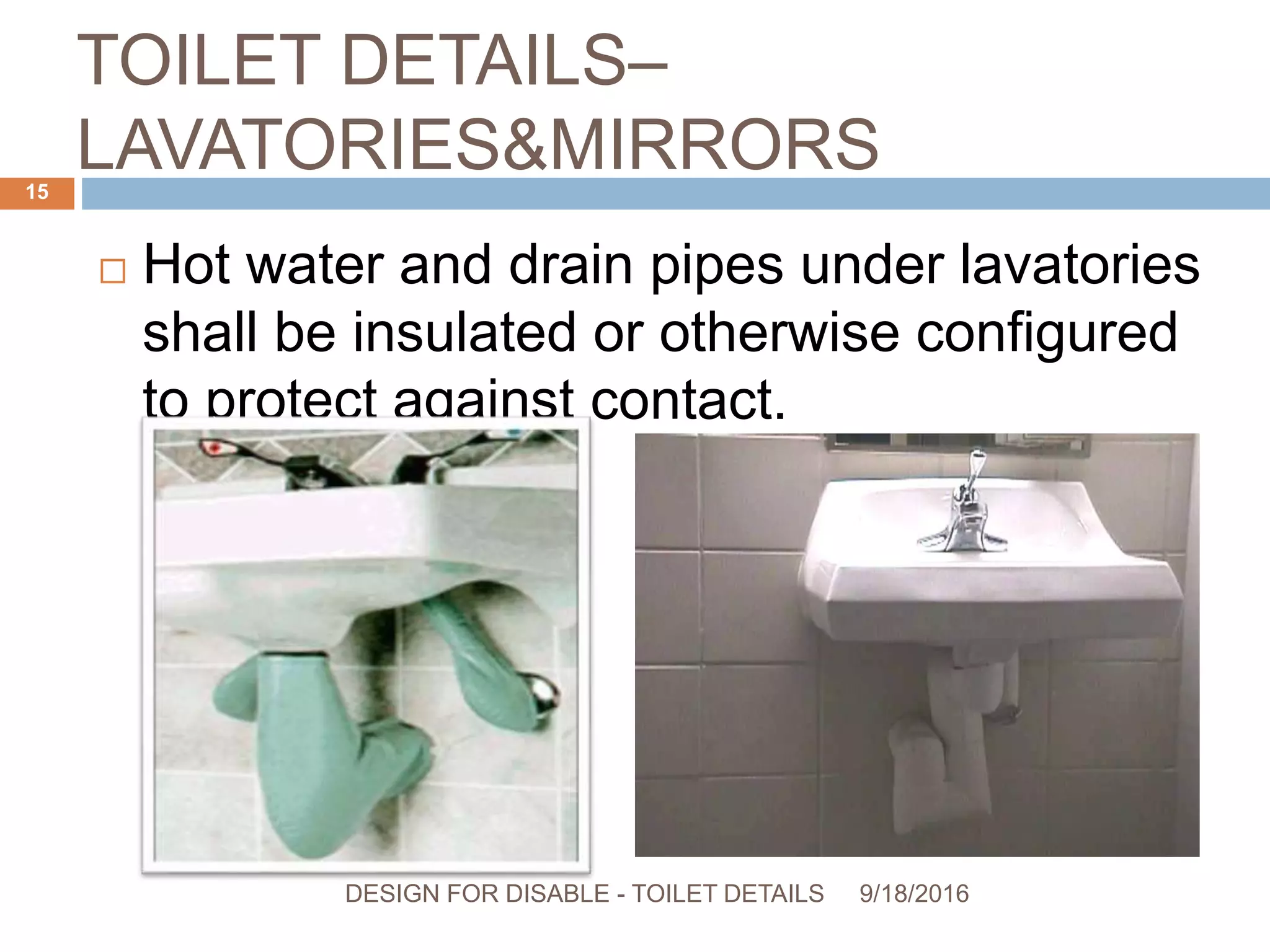 Design for disable – toilet details | PPTX