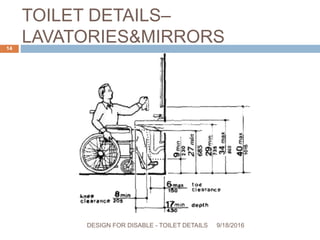 Design for disable – toilet details | PPTX