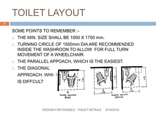 Design for disable – toilet details | PPTX