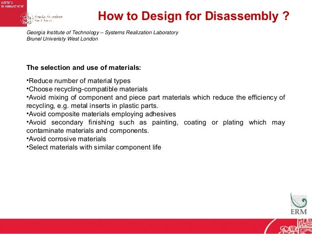 Design for disassembly iraldo