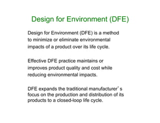Design for Environment | PDF
