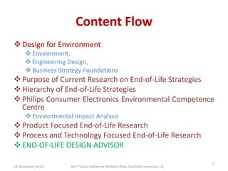 Design For Environment: End Life of the Product | PPTX