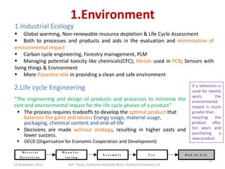 Design For Environment: End Life of the Product | PPTX