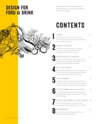 Design for Food & Drink Primer | PDF