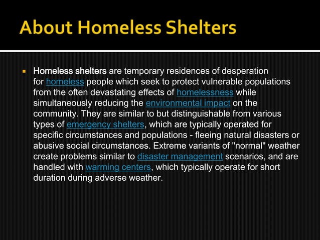 Design for homeless | PPT