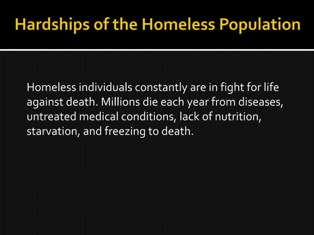 Design For Homeless Ppt