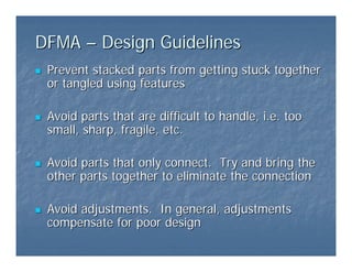 Design for Manual Assembly Lecture Rev 4.pdf | Manufacturing Industry | Industries