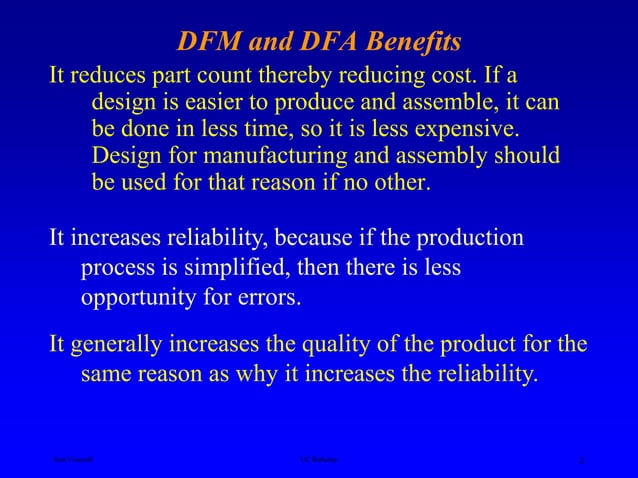 General Guidelines for Design for Manufacturing and Assembly | PPT