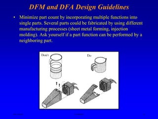 General Guidelines for Design for Manufacturing and Assembly | PPT