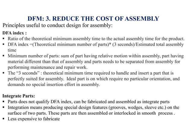 Design for manufacturing and assembly | PDF | Mechanical and Industrial ...