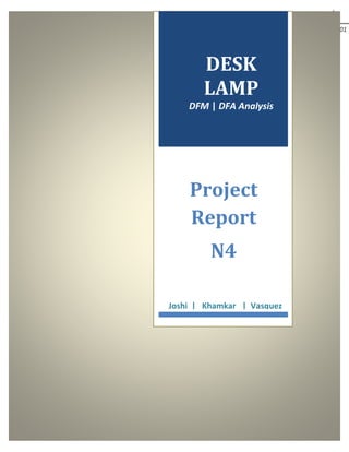 Design for manufacturing & assembly report (table lamp) | DOCX