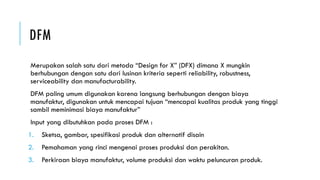Design for Manufacturing (DFM) in Product Development | PPTX
