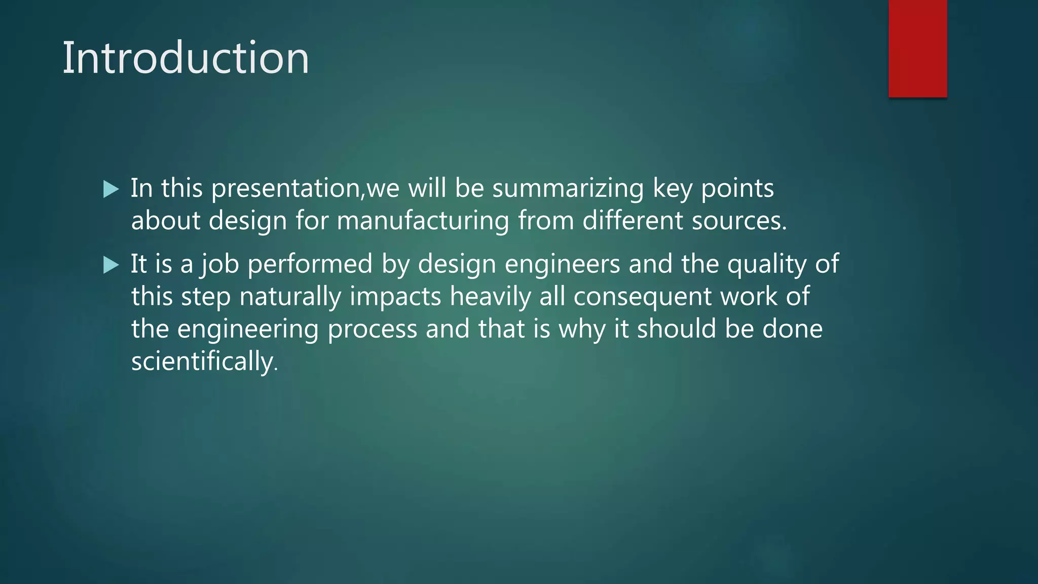 Design for manufacturing ppt anas lahrichi | PPTX
