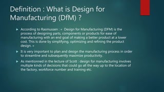 Design for manufacturing ppt anas lahrichi | PPTX
