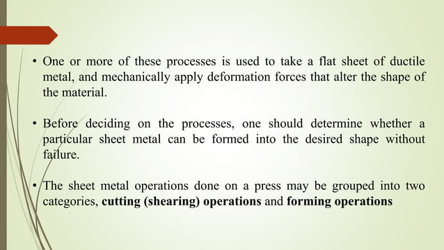 Design for metal forming | PPT