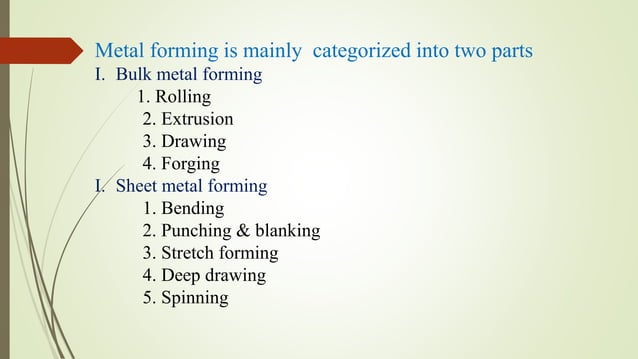 Design for metal forming | PPT