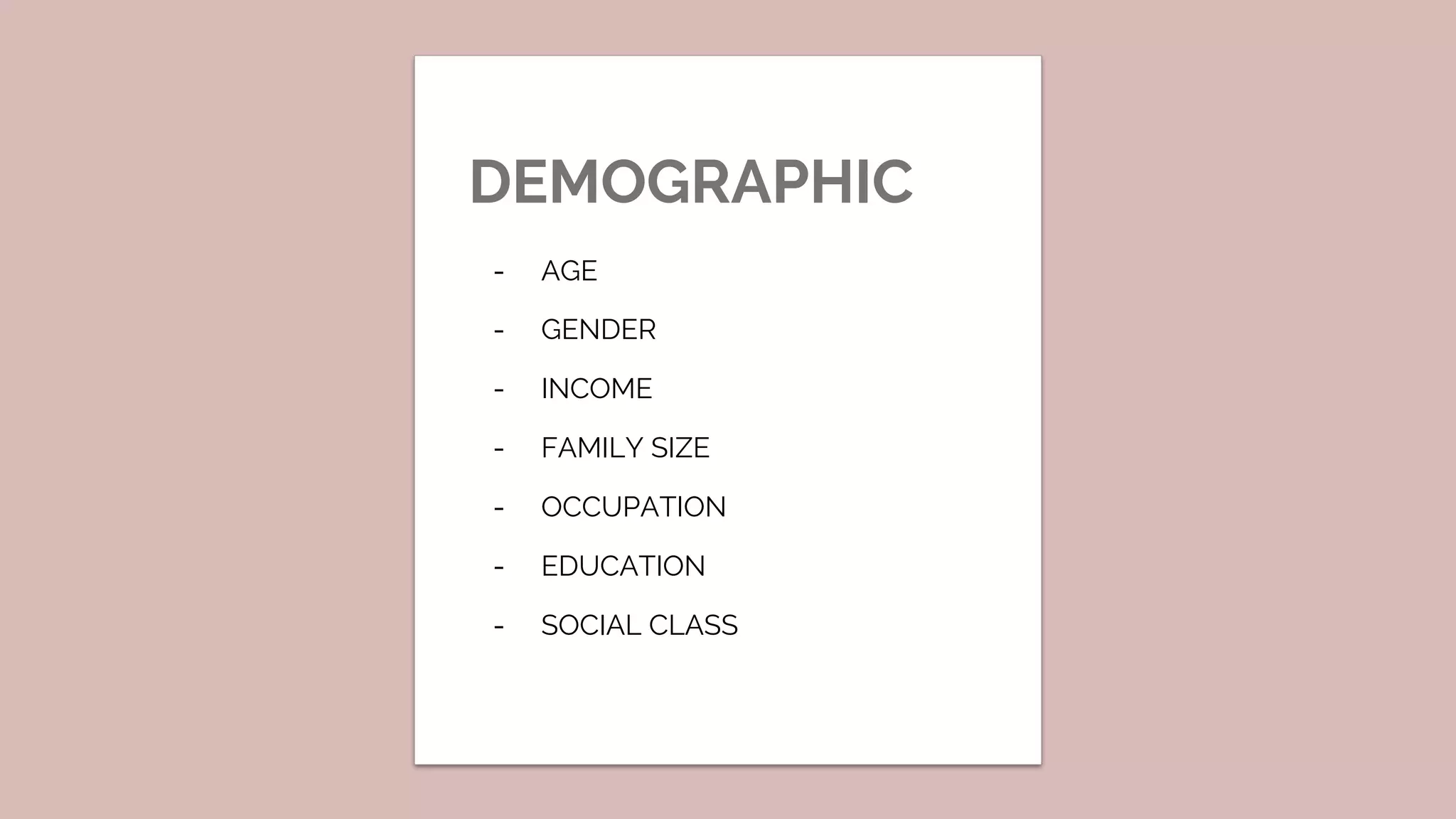 Design for mindset. Not For Demographic | PPT