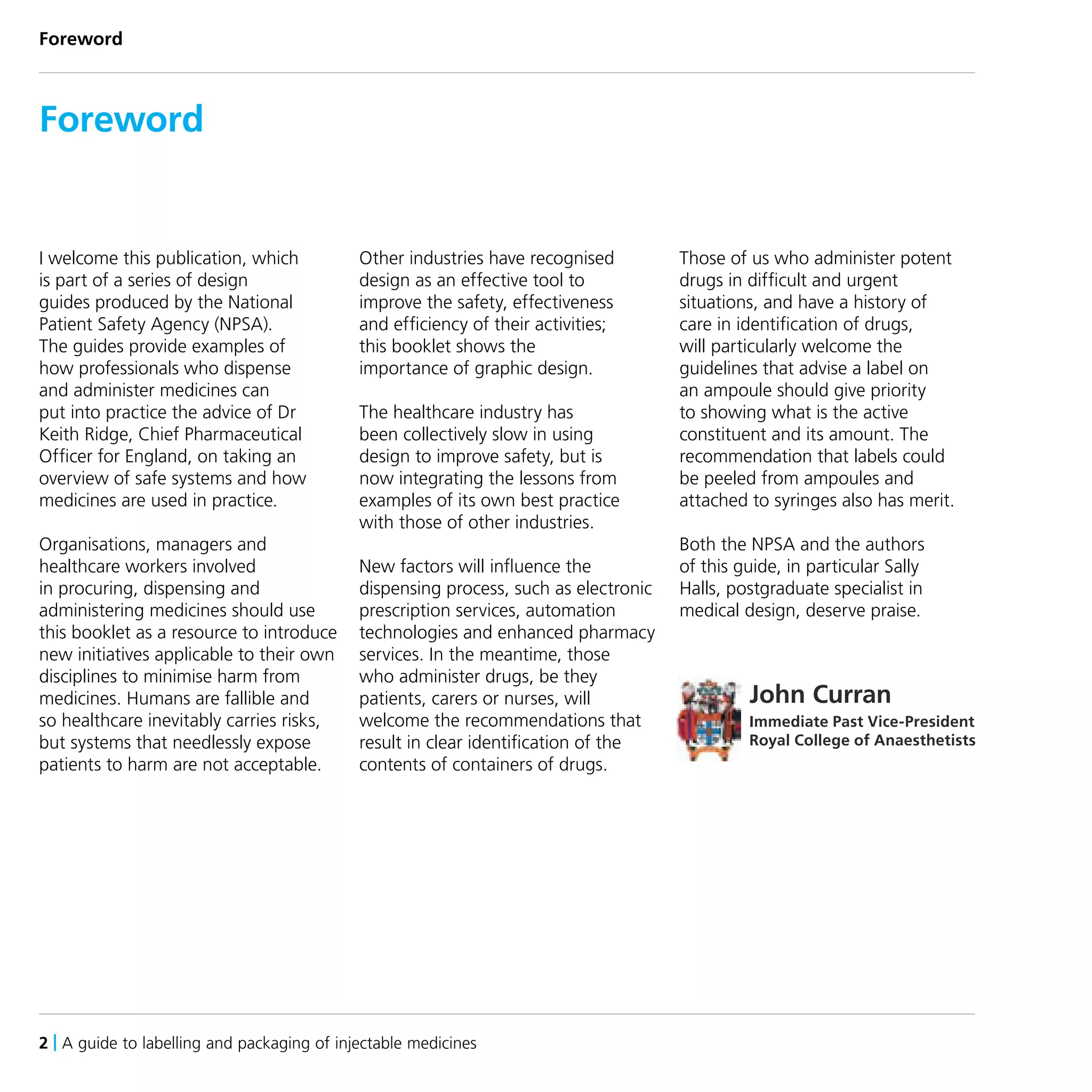 Design for patient safety (NHS Guideline ) | PDF