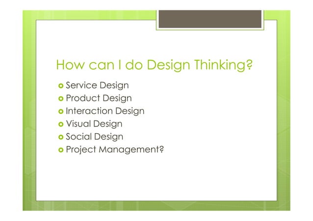 Design Thinking for Project Managers | PPT