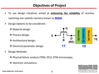 Design for reliability in resistive ram for ict‐enabled devices | PPT
