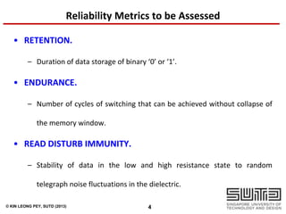 Design for reliability in resistive ram for ict‐enabled devices | PPT