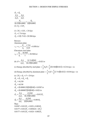 Design of machine elements - DESIGN FOR SIMPLE STRESSES | PDF