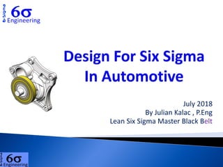 Design for Six Sigma in Automotive | PDF