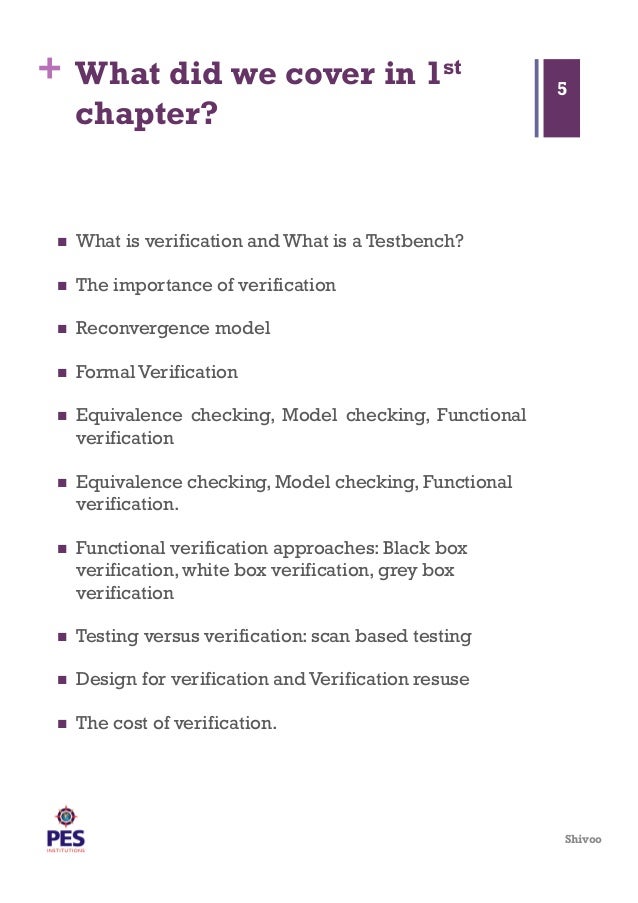 1sem Mtech Design For Verification Notes Unit2 Verification Tools