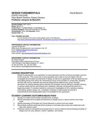 Design fundamentals syllabus (pbsc) | PDF