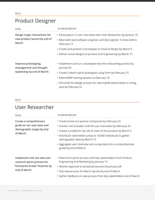 Goal Examples for Design | PDF