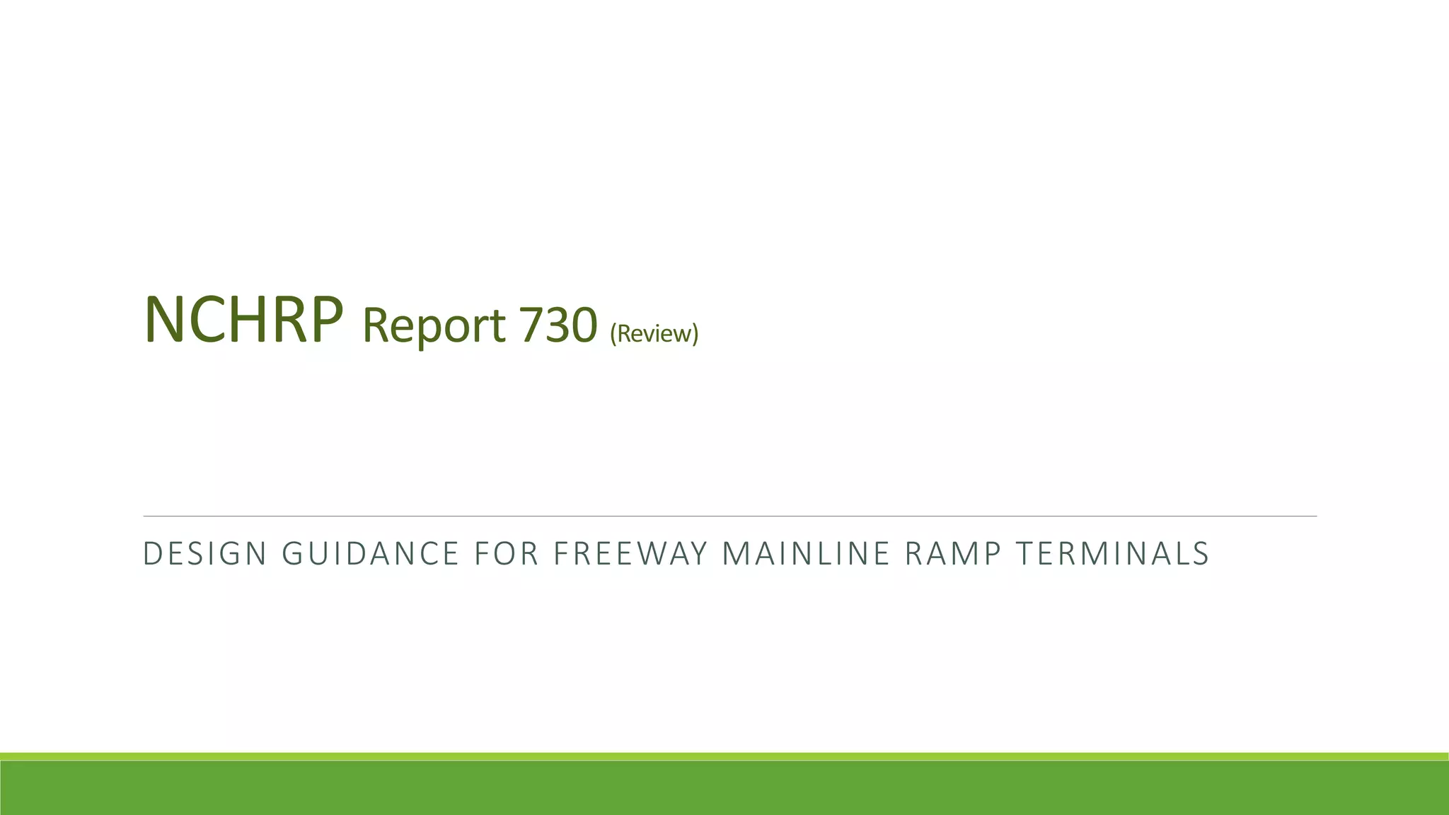 Design guidance for freeway mainline ramp terminals | PDF