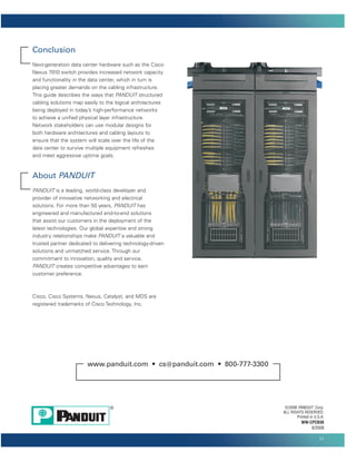 Datacenter Design Guide UNIQUE Panduit-Cisco | PDF