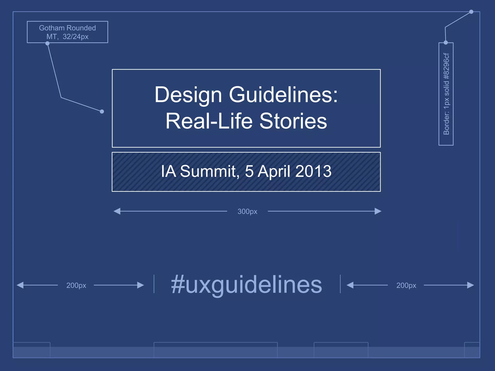Design Guidelines: Real-Life Stories | PPTX