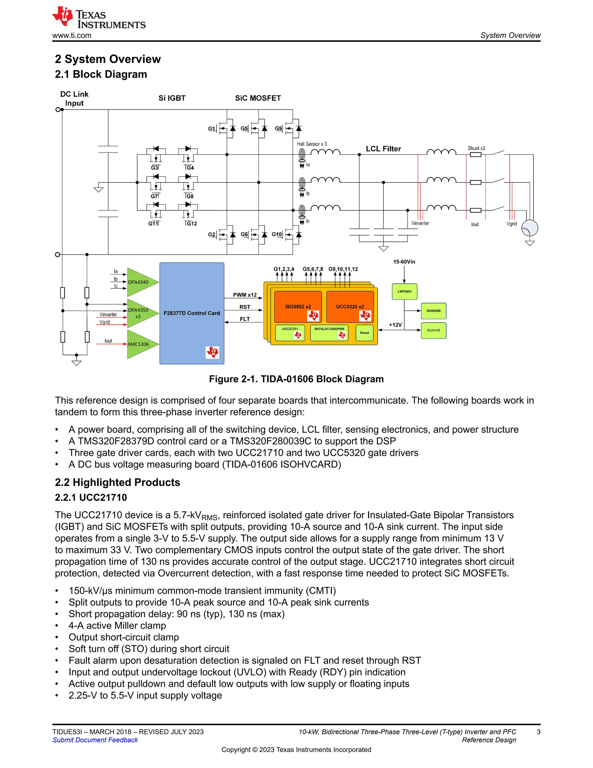 Design Guide TIDA-01606 10-kW, Bidirectional Three-Phase Three-Level (T ...