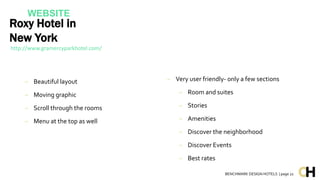 BENCHMARK DESIGN HOTELS | PPTX