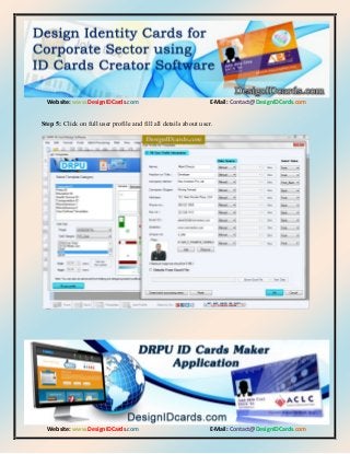 Design identity cards for corporate sector using id cards maker software