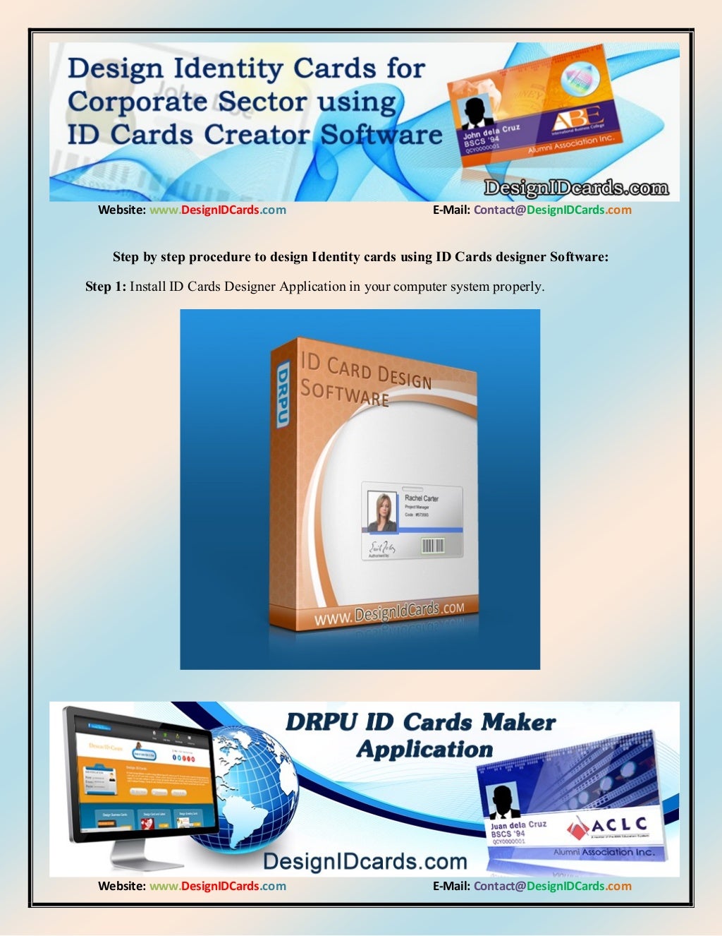 Design identity cards for corporate sector using id cards maker software