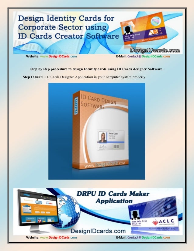 Design identity cards for corporate sector using id cards maker software