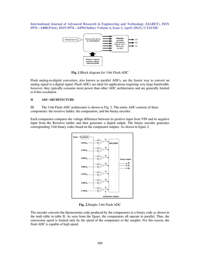 Design & implementation of 3 bit flash adc in 0.18µm cmos | PDF