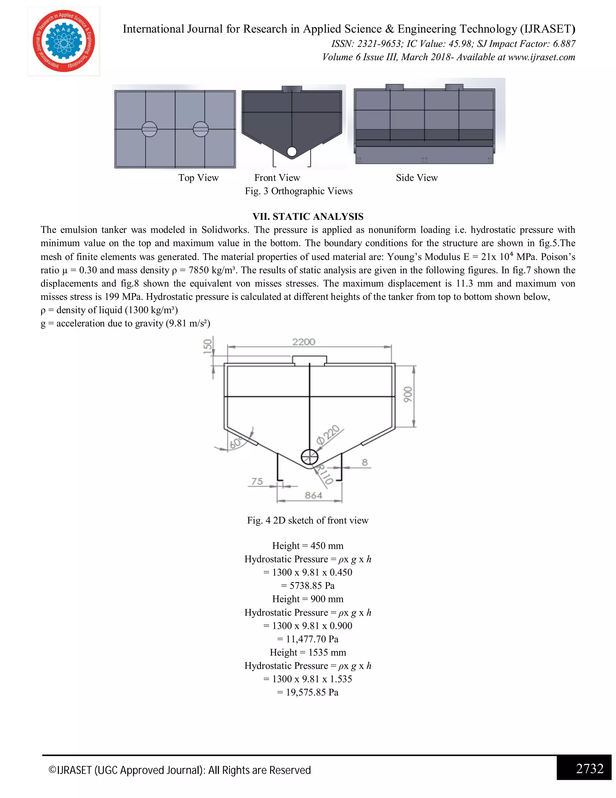 Design improvement of mobile emulsion tanker | PDF