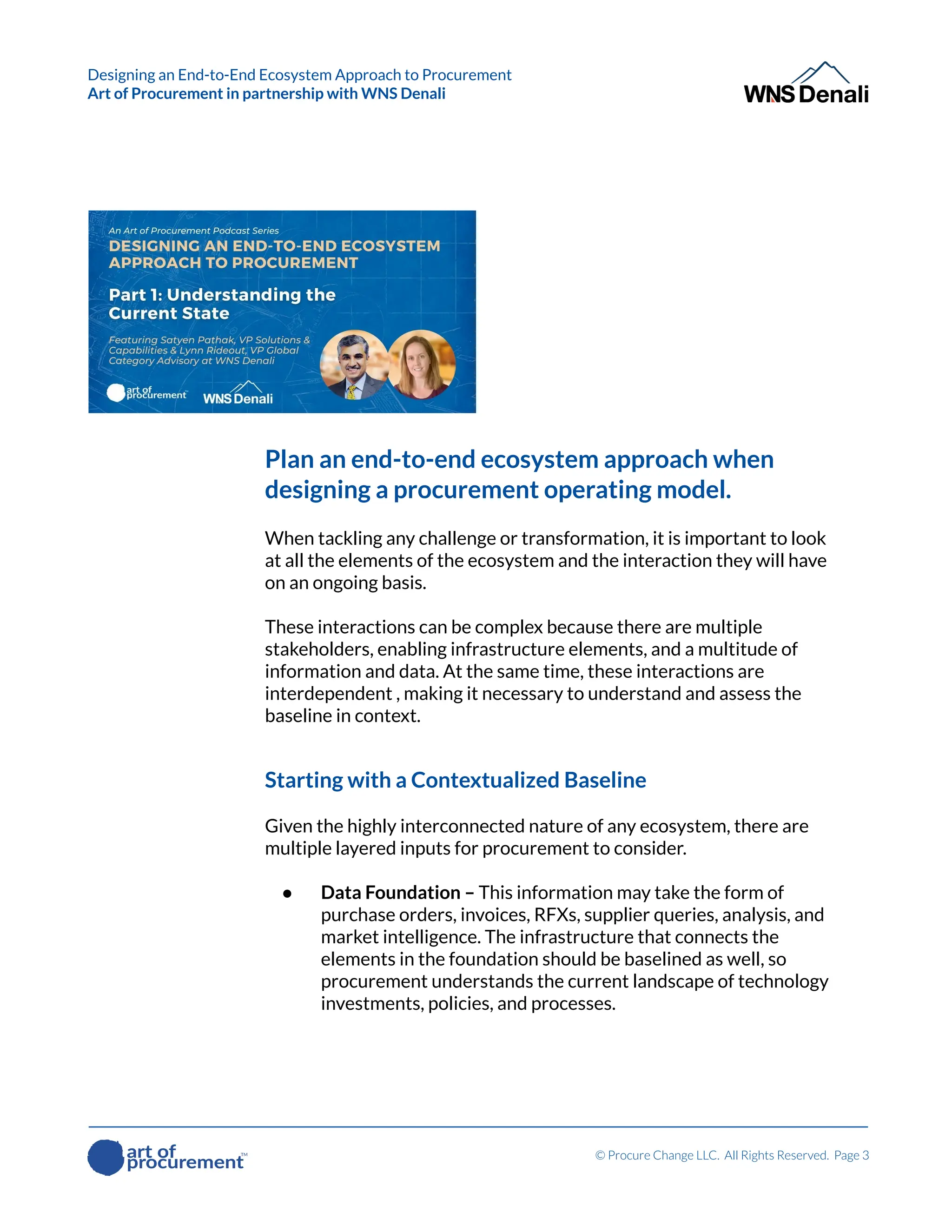 Designing an End-to-End Ecosystem Approach to Procurement | PDF