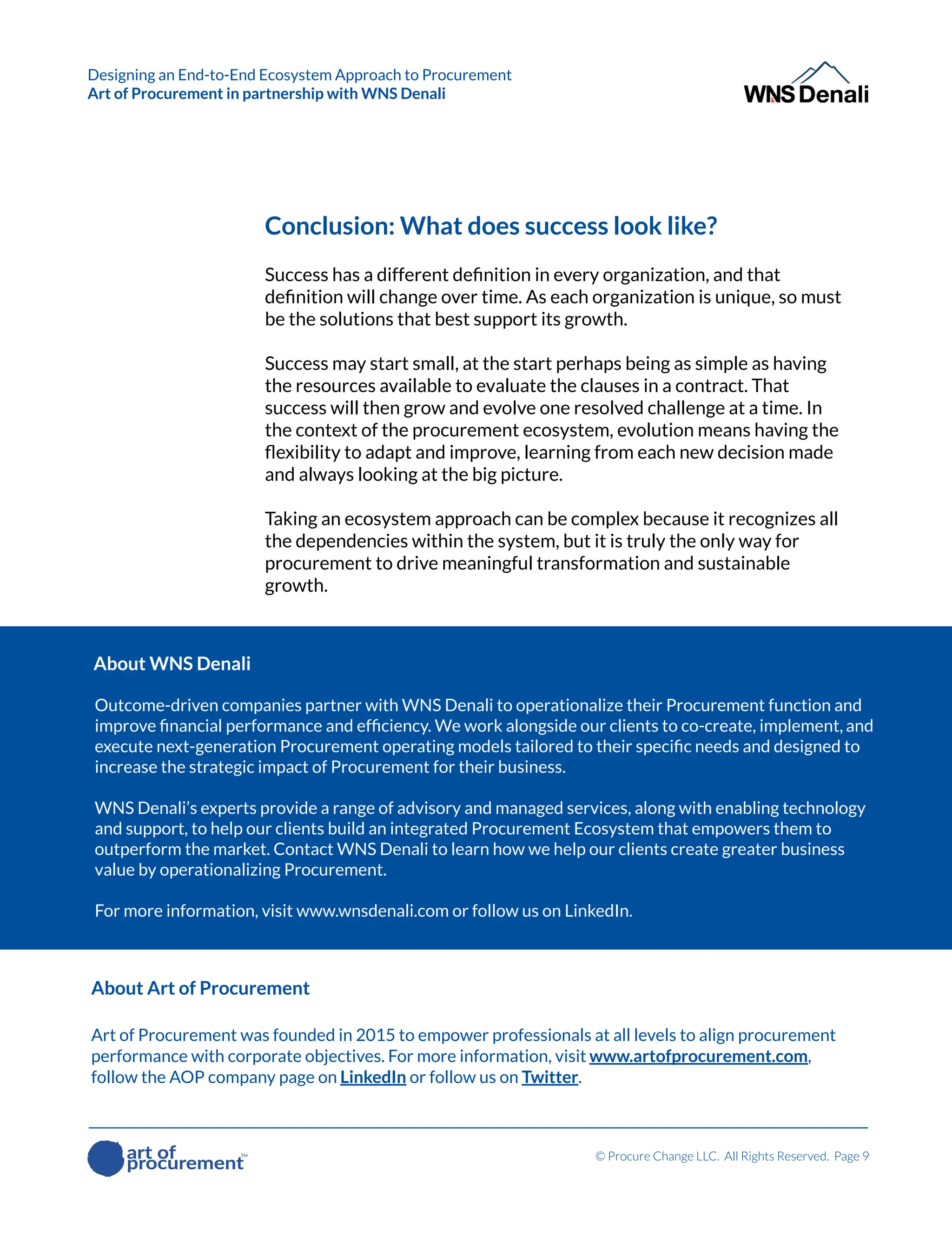 Designing an End-to-End Ecosystem Approach to Procurement | PDF