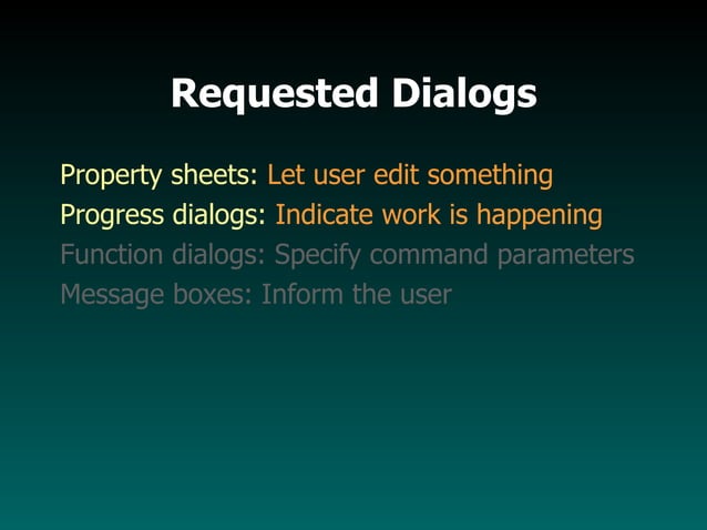Designing Around Dialogs | PPT