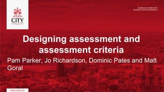 Designing assessment and assessment-criteria | PPTX