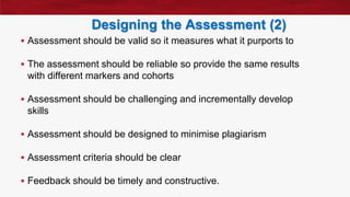 Designing assessment and assessment-criteria | PPTX