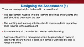 Designing assessment and assessment-criteria | PPTX | Educational ...
