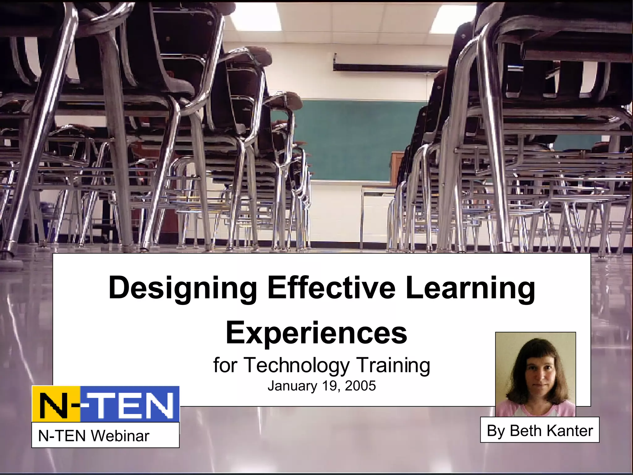 Designing Effective Technology Learning Experiences for Nonprofits | PPT